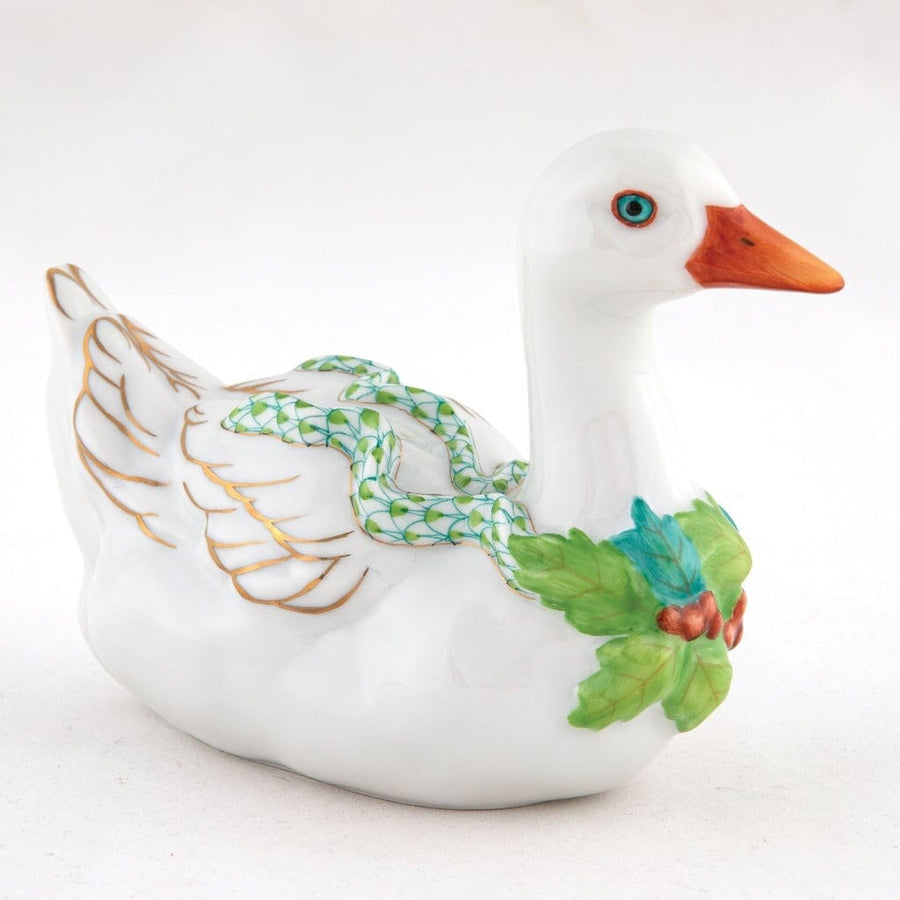 Herend Christmas Goose Figurine – Fine Decor Direct