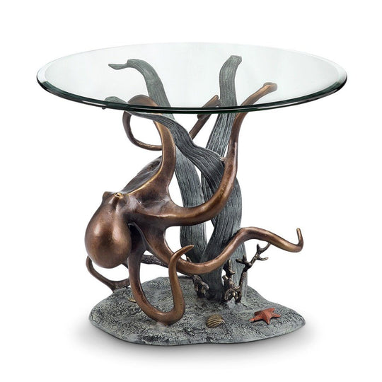 SPI Home Octopus and Seagrass End Table – Fine Decor Direct