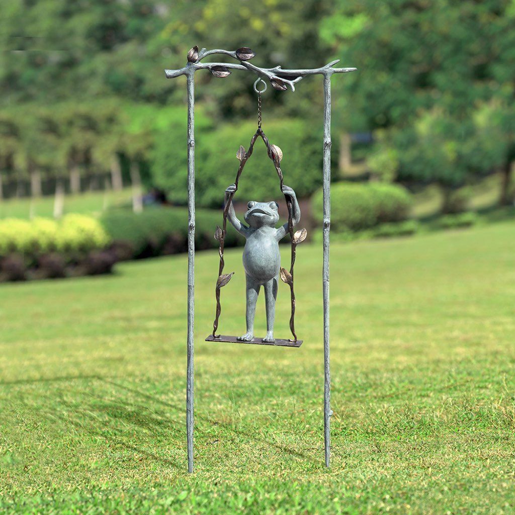 SPI Garden Daredevil Frog On Swing Statue – Fine Decor Direct